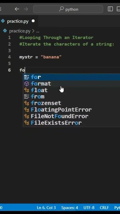 Looping Through An Iterator 😲python Pythoncode Learnpython Coding