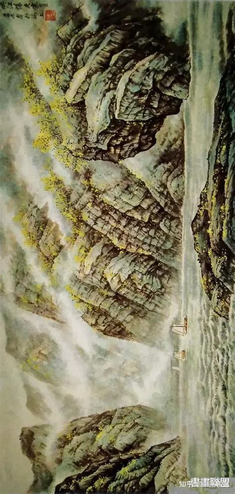 山水画之“折带皴”的技法 知乎
