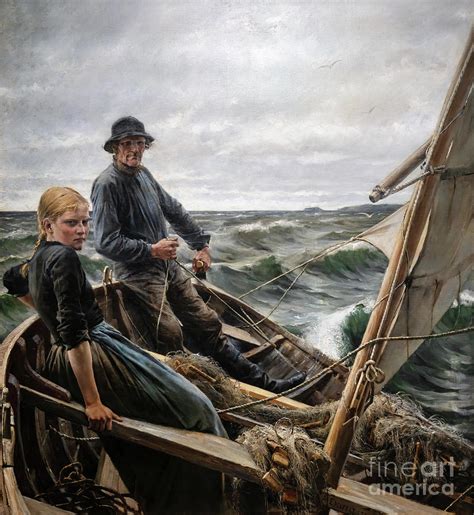 At Sea Remastered Painting By Albert Edelfelt Pixels