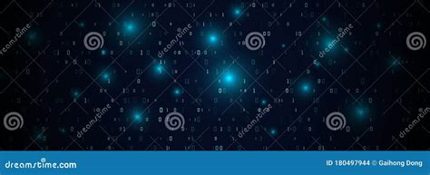 Abstract Technology Binary Code Backgrounddigital Binary Data And