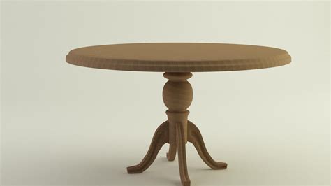 Classic Round Table 3d Model 10 Max Obj Fbx Prj Free3d