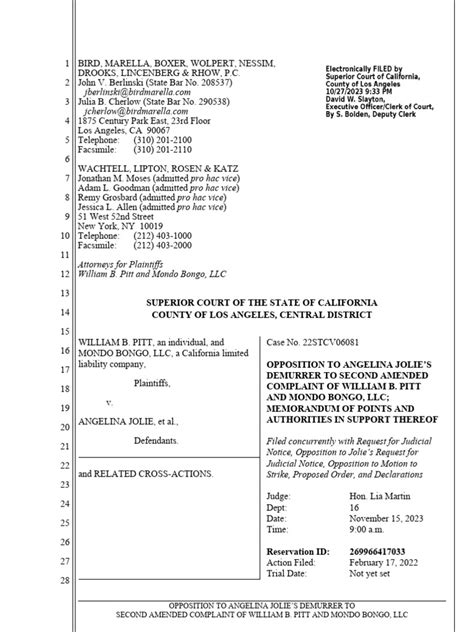 Opposition To Demurrer Pdf Pleading Demurrer