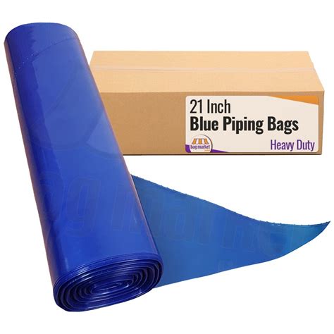 Blue Disposable Icing Piping Bags 21 Large Heavy Duty Mash Savoy Cake