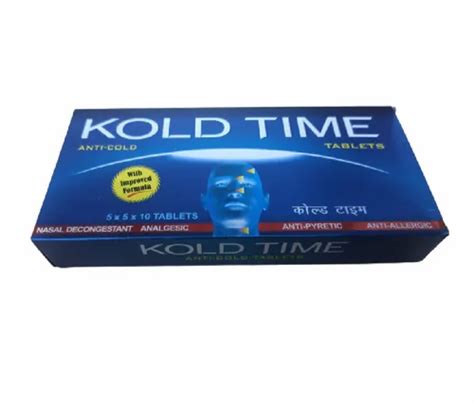 Kold Time Anti Cold Tablets Packaging Type Box At ₹ 1312 50 Box In Bareilly