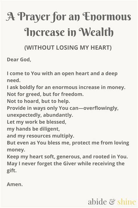 Powerful Prayer For Financial Increase Without Loving Money Christian