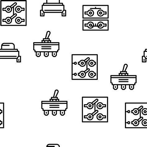 Switch Electricity Accessory Vector Seamless Pattern 17313989 Vector