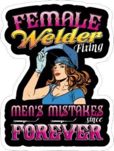 Female Welder Vinyl Decal Sticker Etsy