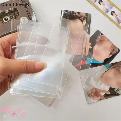 co 50 ชิ้นเกาหลีการ์ดแขนกรดใสฟรี cpp hard 3 นิ้ว photocard holographic