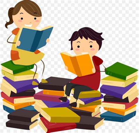 Reading Books Clip Art
