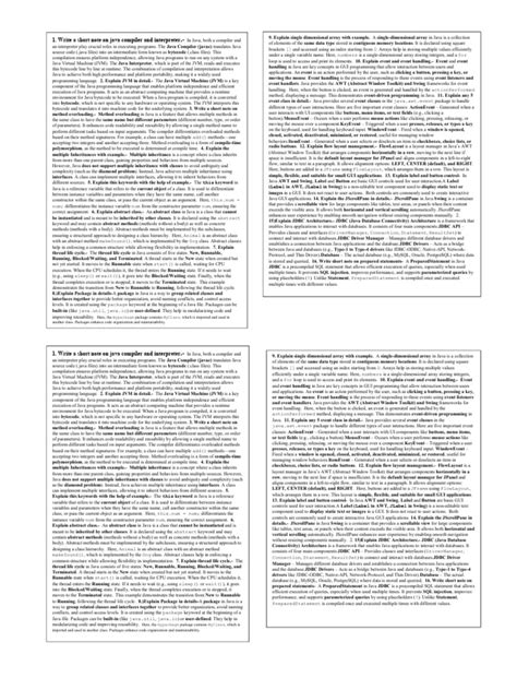 Core Java Cheat Pdf Java Virtual Machine Class Computer Programming