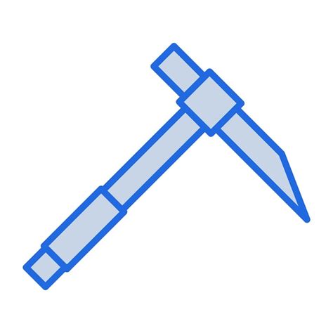 Premium Vector Pickaxe Blue Tone Illustration