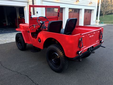 1947 Willys Jeep Cj2a Red Restored And Ready For Fun