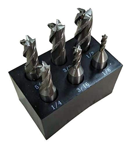 Single End 4 Flute Center Cutting End Mill 6pcs Set 18316145