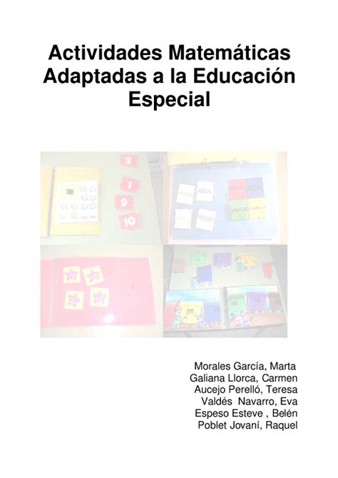 Pdf Actividades Matemáticas Adaptadas A La Educación Especial