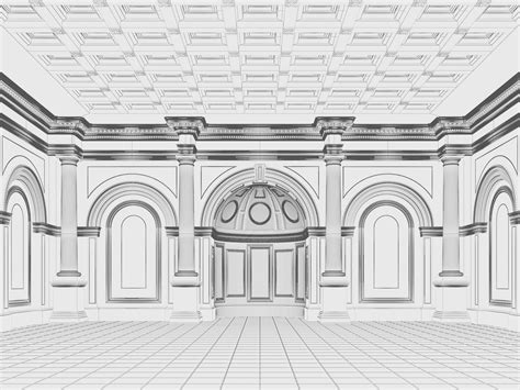 Hall D Model Turbosquid 1303292