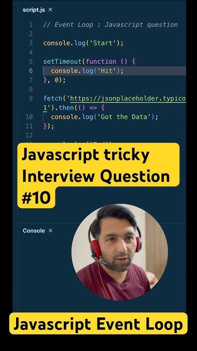 Javascript Interview Question 10 Event Loop Javascript Coding Shorts Webdevelopment