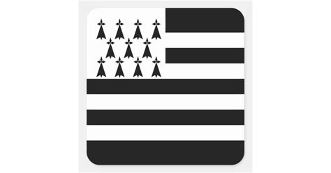 Patriotic Brittany Flag Square Sticker Zazzle