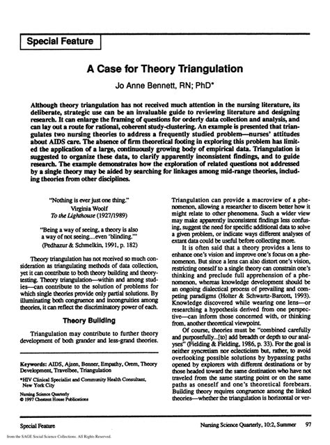 Pdf A Case For Theory Triangulation
