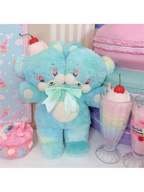 Clearance Mint Two Headed Bear Plush Doll Crossbody