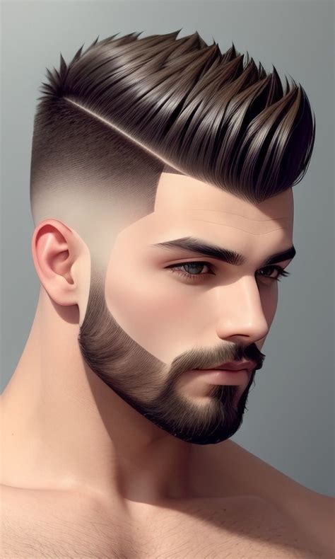 Elegant High Fade Haircut Mens Produk