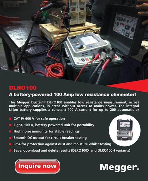 Megger Meggerindia Ohmmeter Lightweight Batterypowered Ip54 Lowresistance Measurement