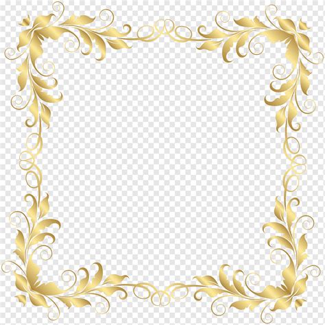 Gold Flower Border Design Png Best Flower Site