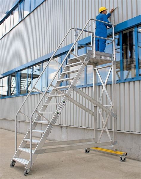 Escalera Industrial Desplazable Con Plataforma Características Téc