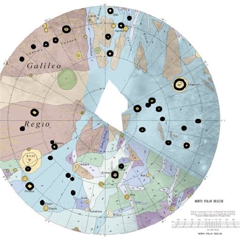 Geologic Map Of Ganymedes North Polar Region Overlapped With Surface