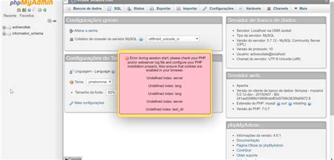 phpmyadmin erro error during session start please check your php and