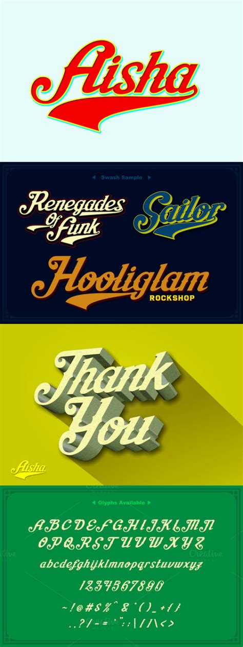 aisha script swashes windows font free for personal