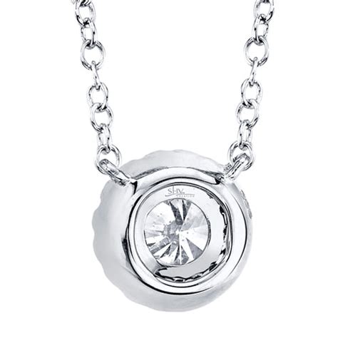 14k White Gold Round Brilliant Diamond Necklace Maurices Jewelers