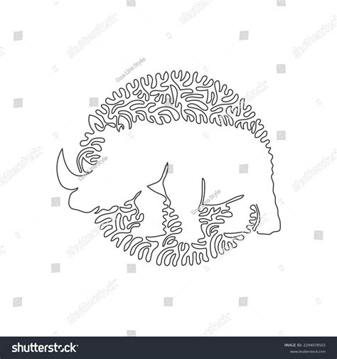 Continuous One Curve Line Drawing Herbivore Stock Vector Royalty Free 2244078501 Shutterstock