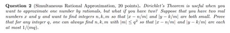 Question 2 Simultaneous Rational Approximation 20