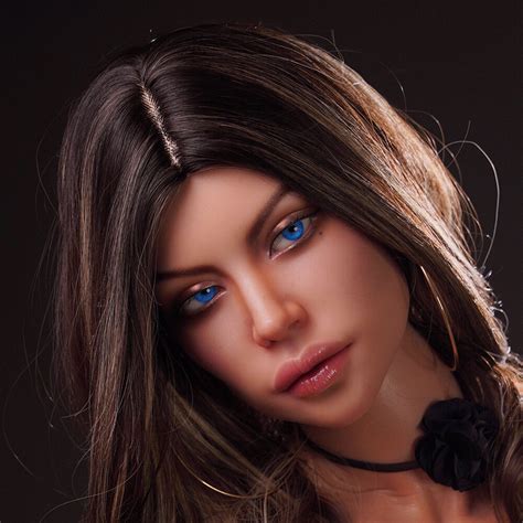 Realistic Silicone Sex Doll Head Real Oral Sex Implanted Hair Real