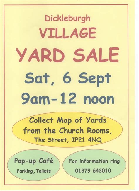 Dickleburgh Village Yard Sale