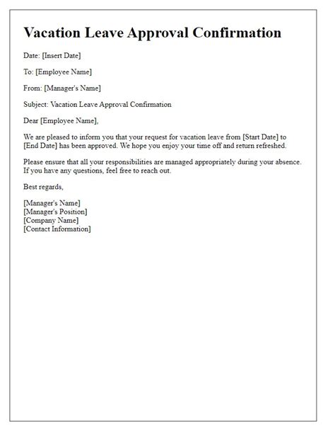 Letter Template For Annual Leave Approval Notice Free Samples In Pdf