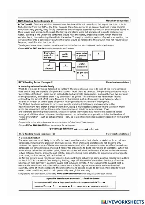 Flowchart Table Completion Worksheet Live Worksheets