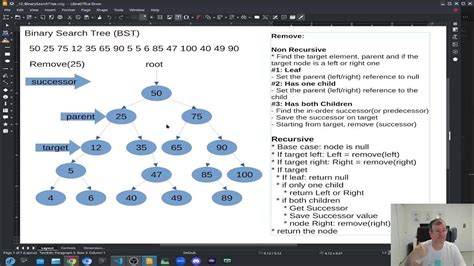 Aula 185 Data Structures Binary Search Tree Part 4 Implementation Remove Youtube