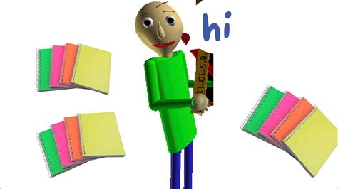Baldi Can I Get All 7 Notebooks Youtube