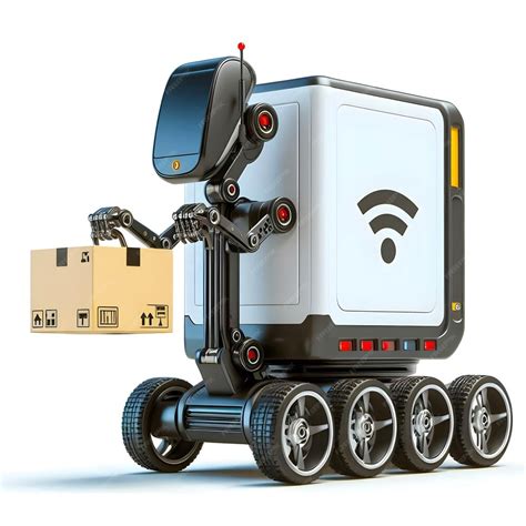 Futuristic Delivery The Autonomous Package Handling Robot | Premium AI-generated image