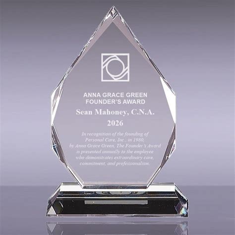 Optical Crystal Teardrop Award Suburban Custom Awards