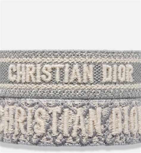 Christian Dior Bracelet Set Gray Dior Oblique Cotton Dior