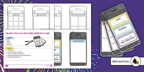 My New Years Eve Best Selfie Reflection Craft Twinkl