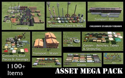 Asset Mega Pack Collision Enabled Mod Transport Fever 2 Mod Download