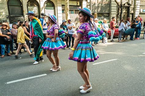 People Bolivian Celebrate The Entire Culture And Traditions Of The