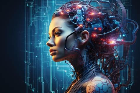 Premium Ai Image Neural Network Supercomputer In The Form Of A Beautiful Girl