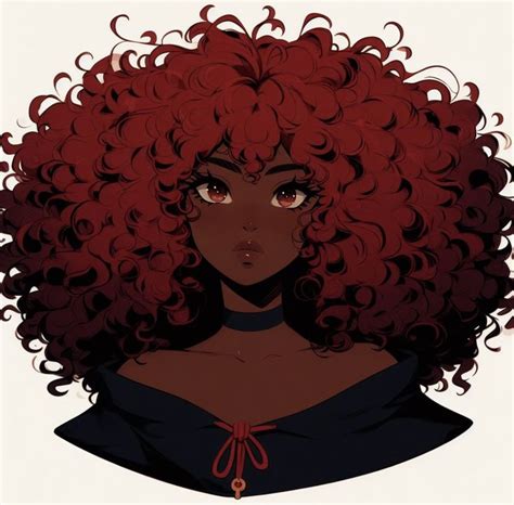 Pin By Amali On Anime Girls With Red Hair Black Woman Artwork Red