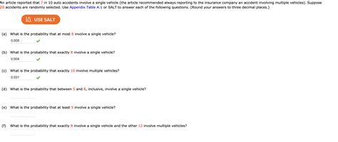 [solved] 20 accidents are randomly selected use appendix