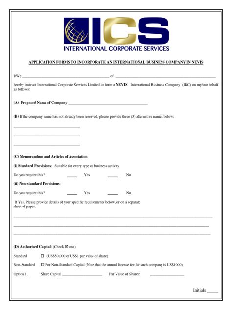 Nevisibcapplicationform Pdf Bearer Instrument Indemnity