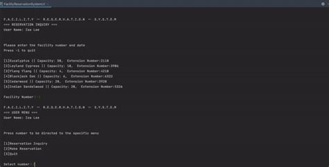 Github Hnkaii Facility Reservation Cui Version With Java
